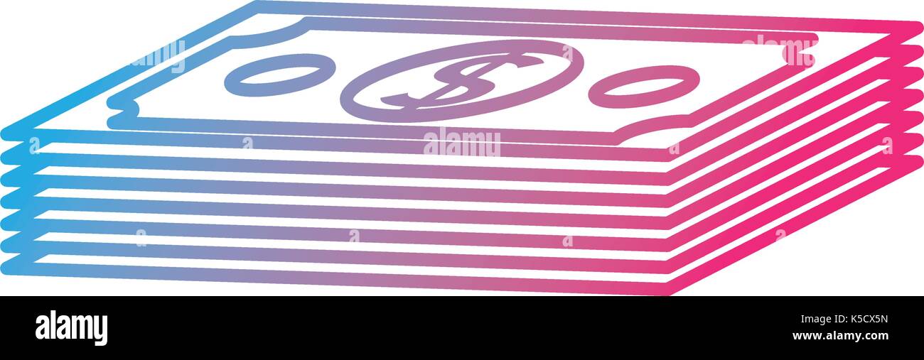 line dollar bills cash money icon Stock Vector Image & Art - Alamy