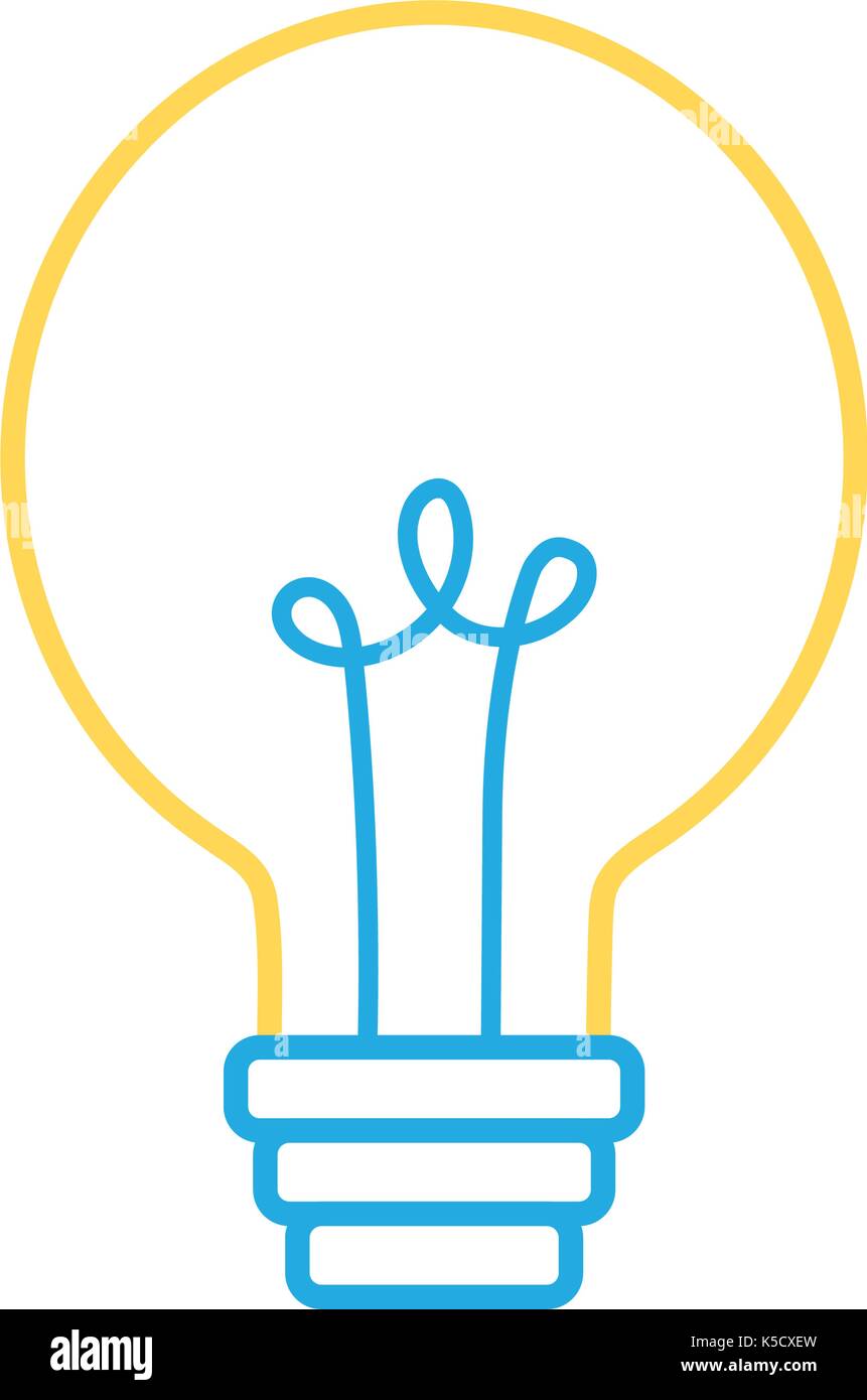 line electric bulb light and power energy Stock Vector Image & Art - Alamy