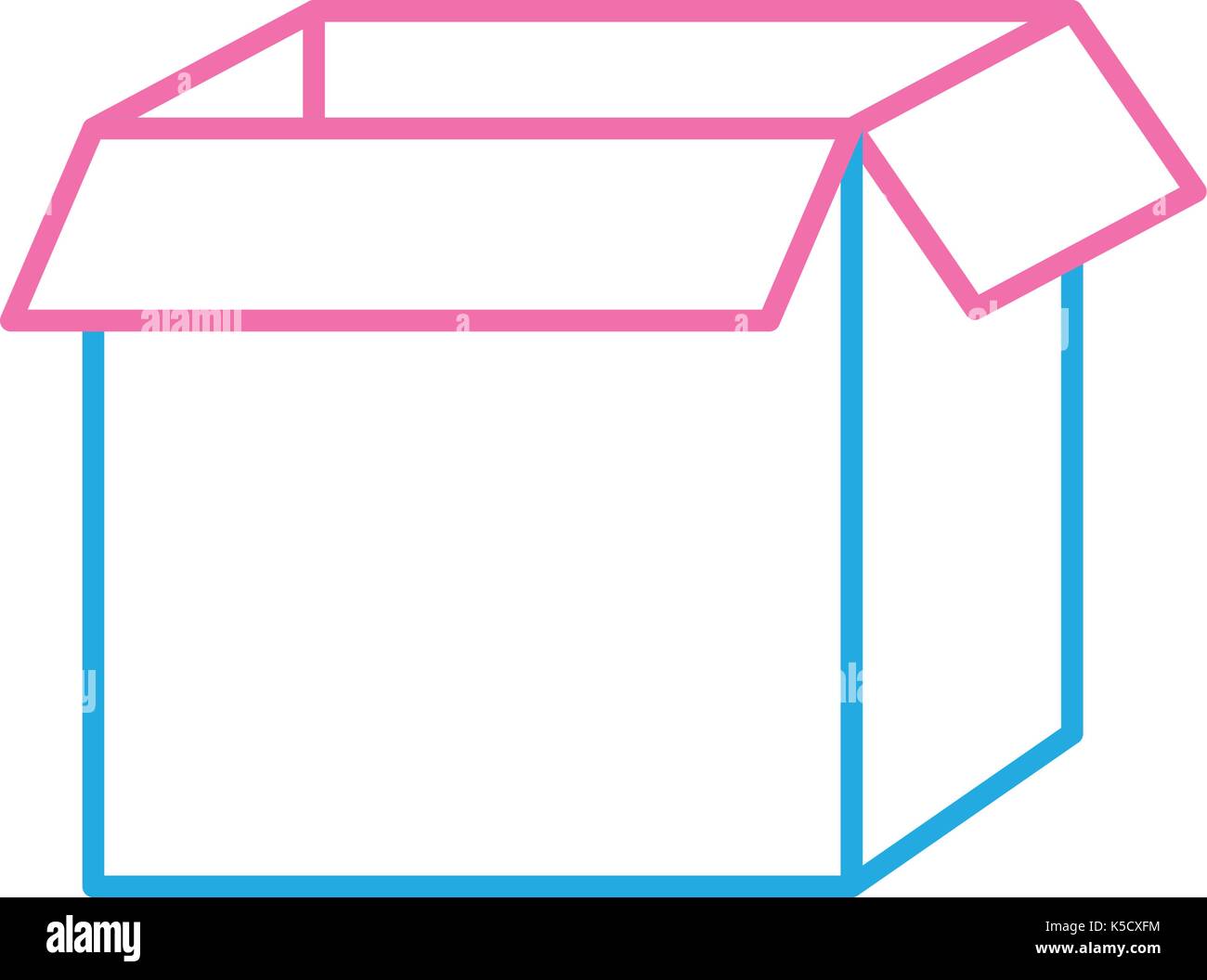 line square box package open design Stock Vector Image & Art - Alamy