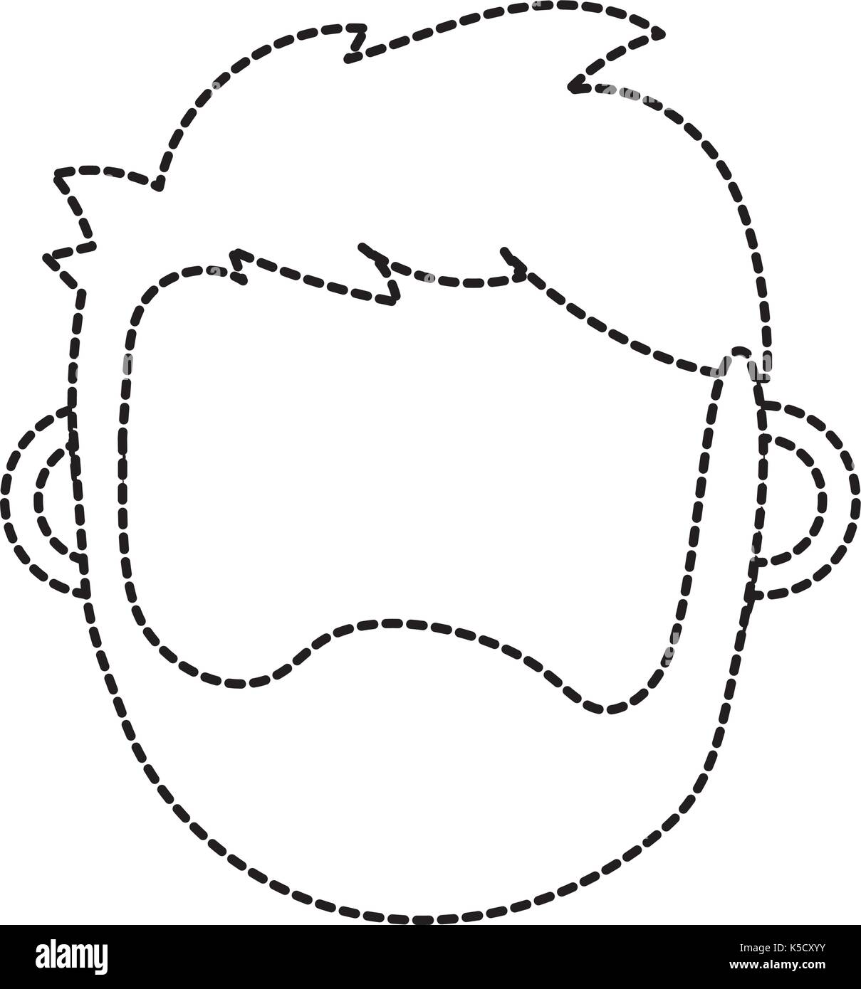 dotted shape man head with hairstyle design Stock Vector Image & Art ...