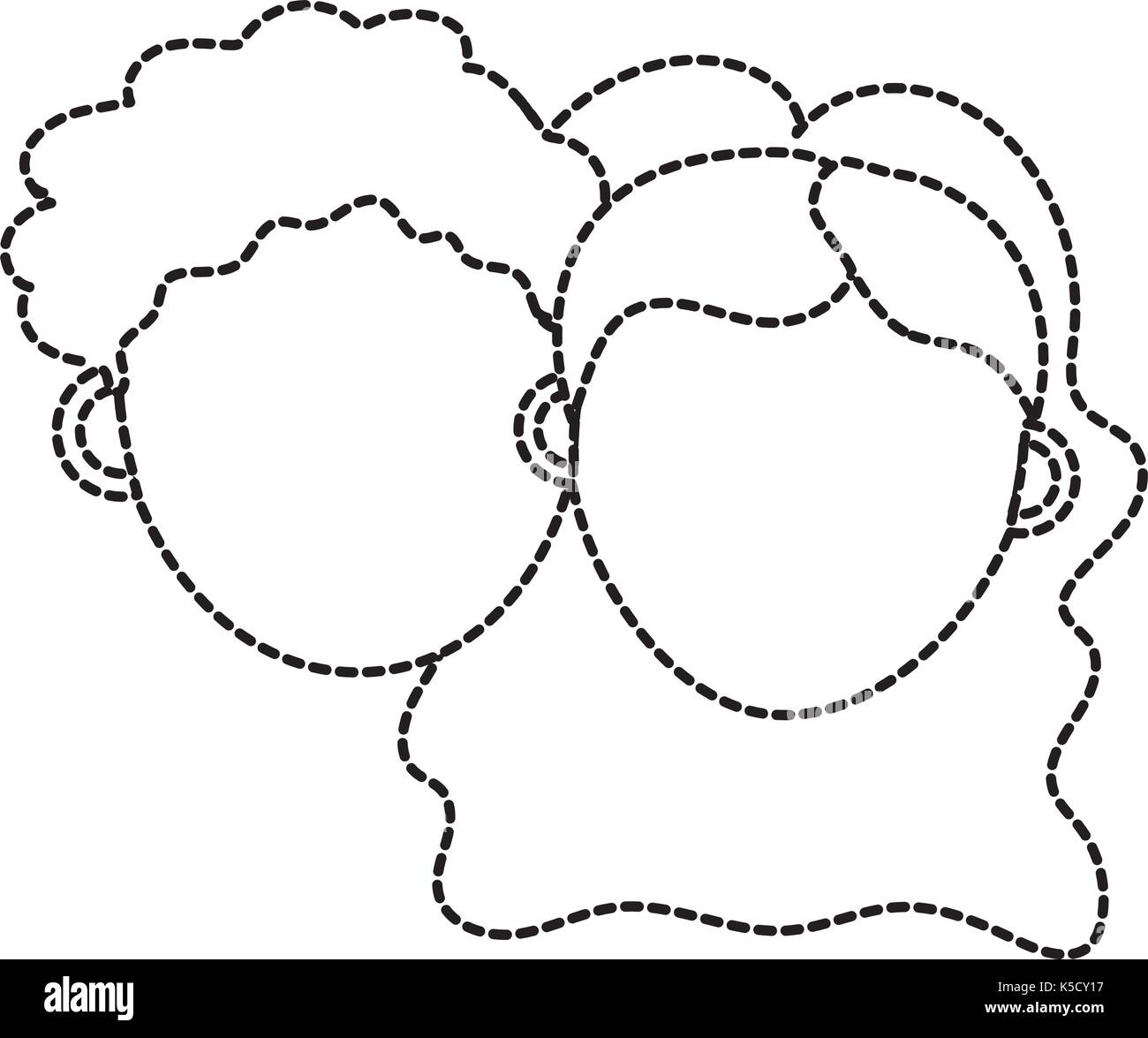 dotted shape couple lover head with hairstyle design Stock Vector Image ...