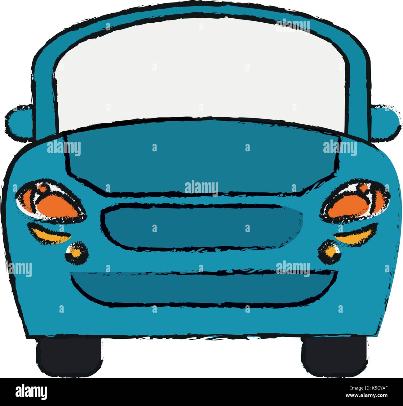 Car front view Stock Vector Image & Art - Alamy