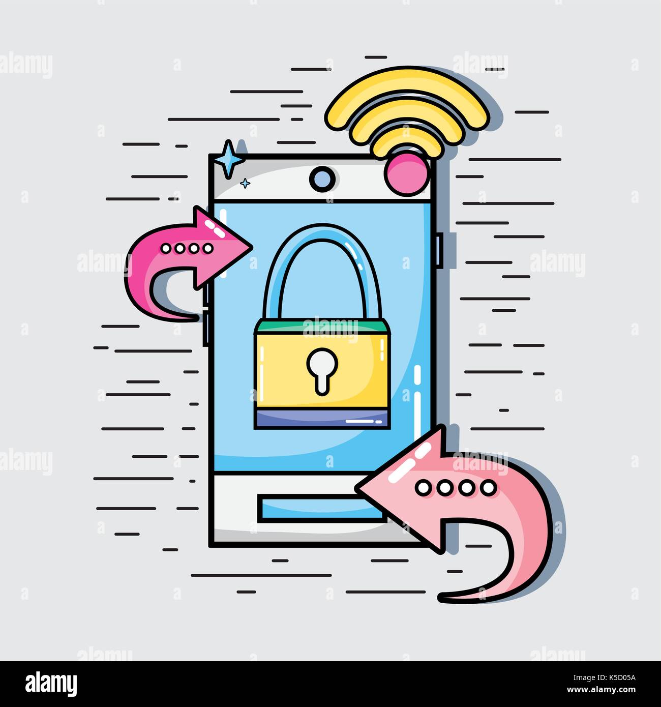 social mobile app digital connected Stock Vector Image & Art - Alamy