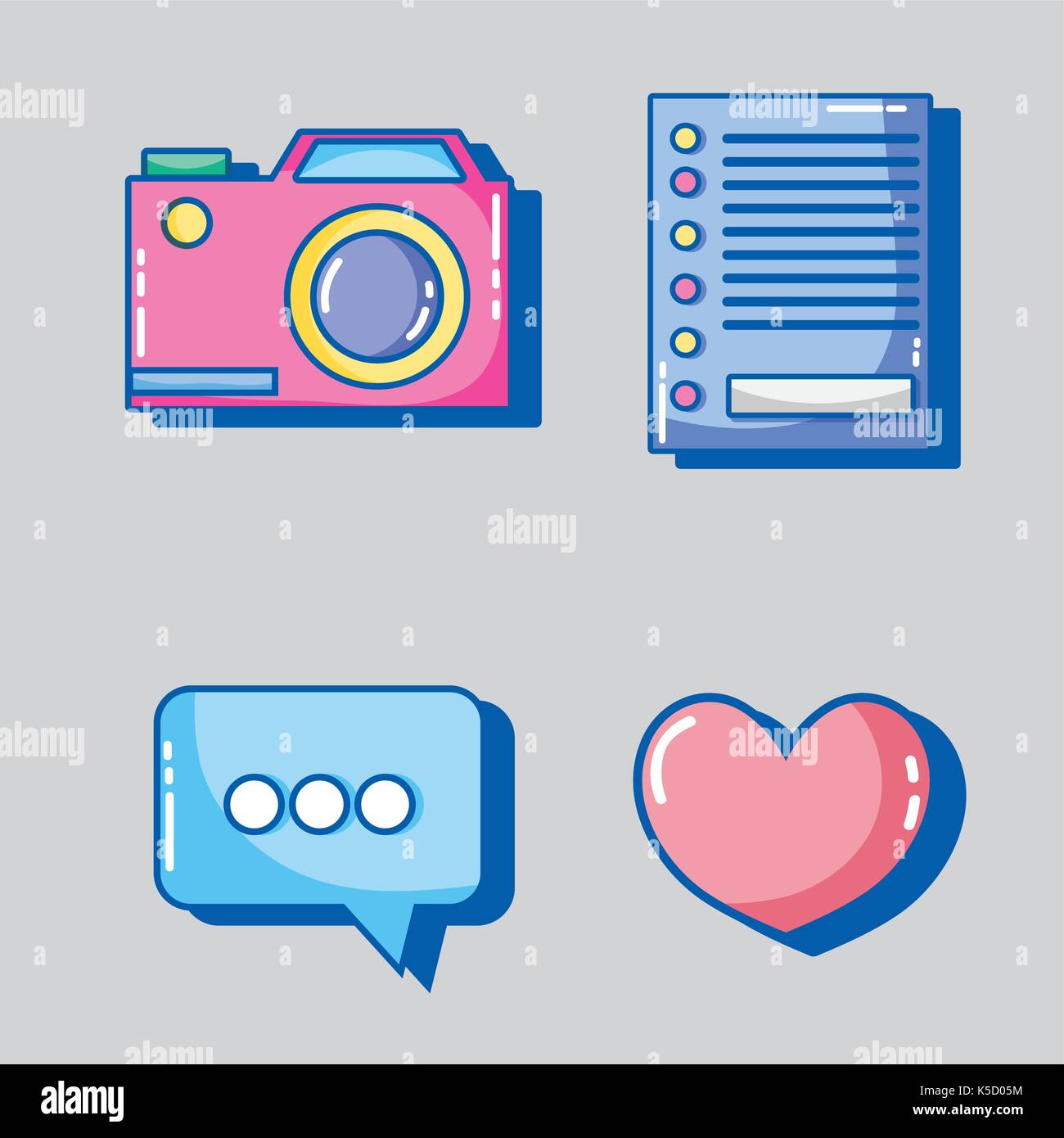 set mobile app to digital communication Stock Vector Image & Art - Alamy