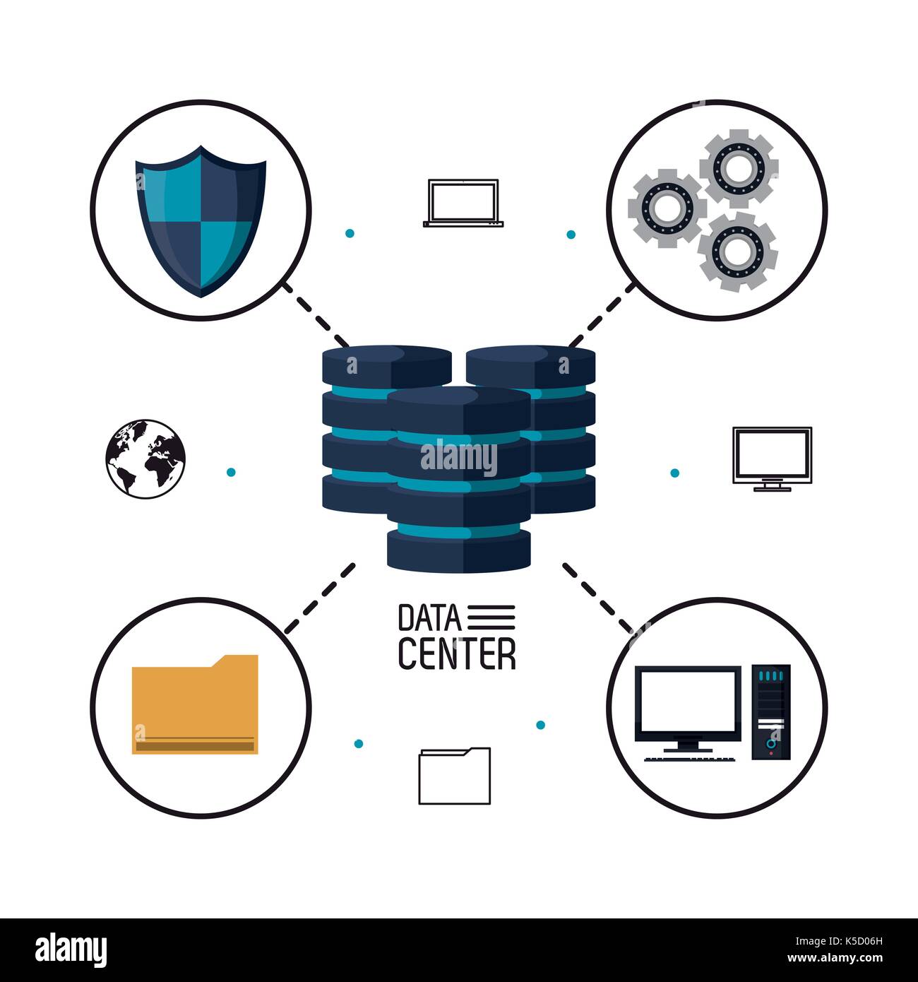 Computer disks data center Stock Vector Images - Alamy