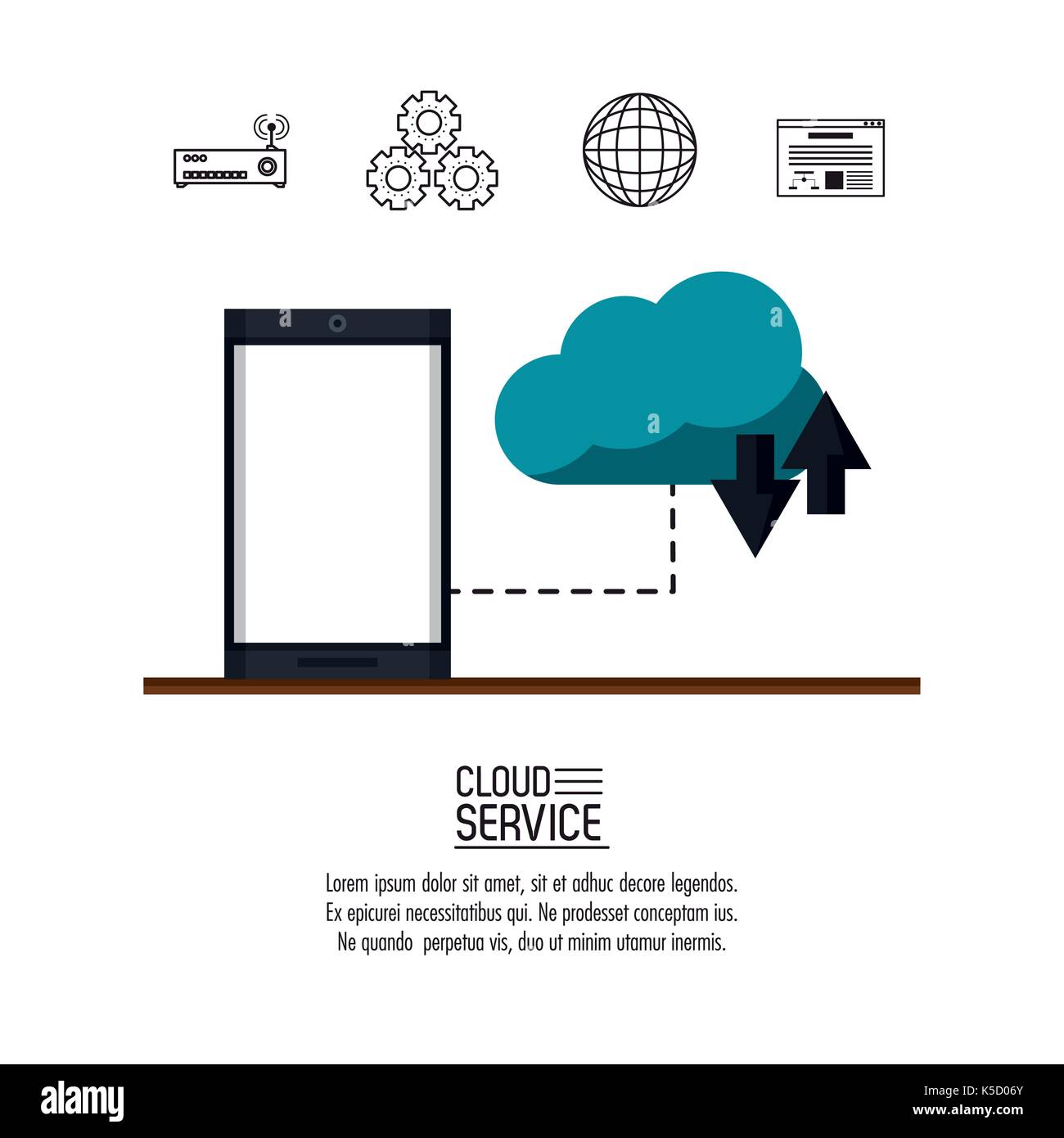 Cloud computing service Stock Vector Image & Art - Alamy