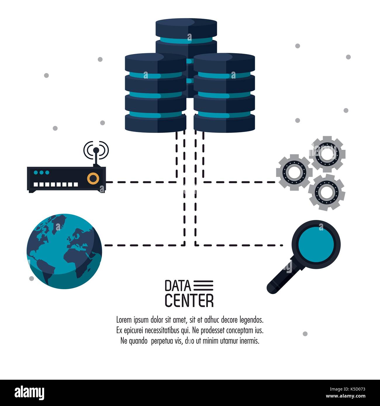 Data center storage Stock Vector Image & Art - Alamy