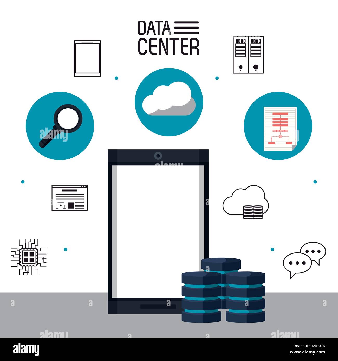 Data center storage Stock Vector Image & Art - Alamy