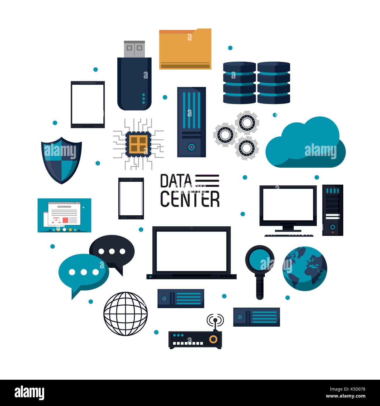 Data center storage Stock Vector Image & Art - Alamy