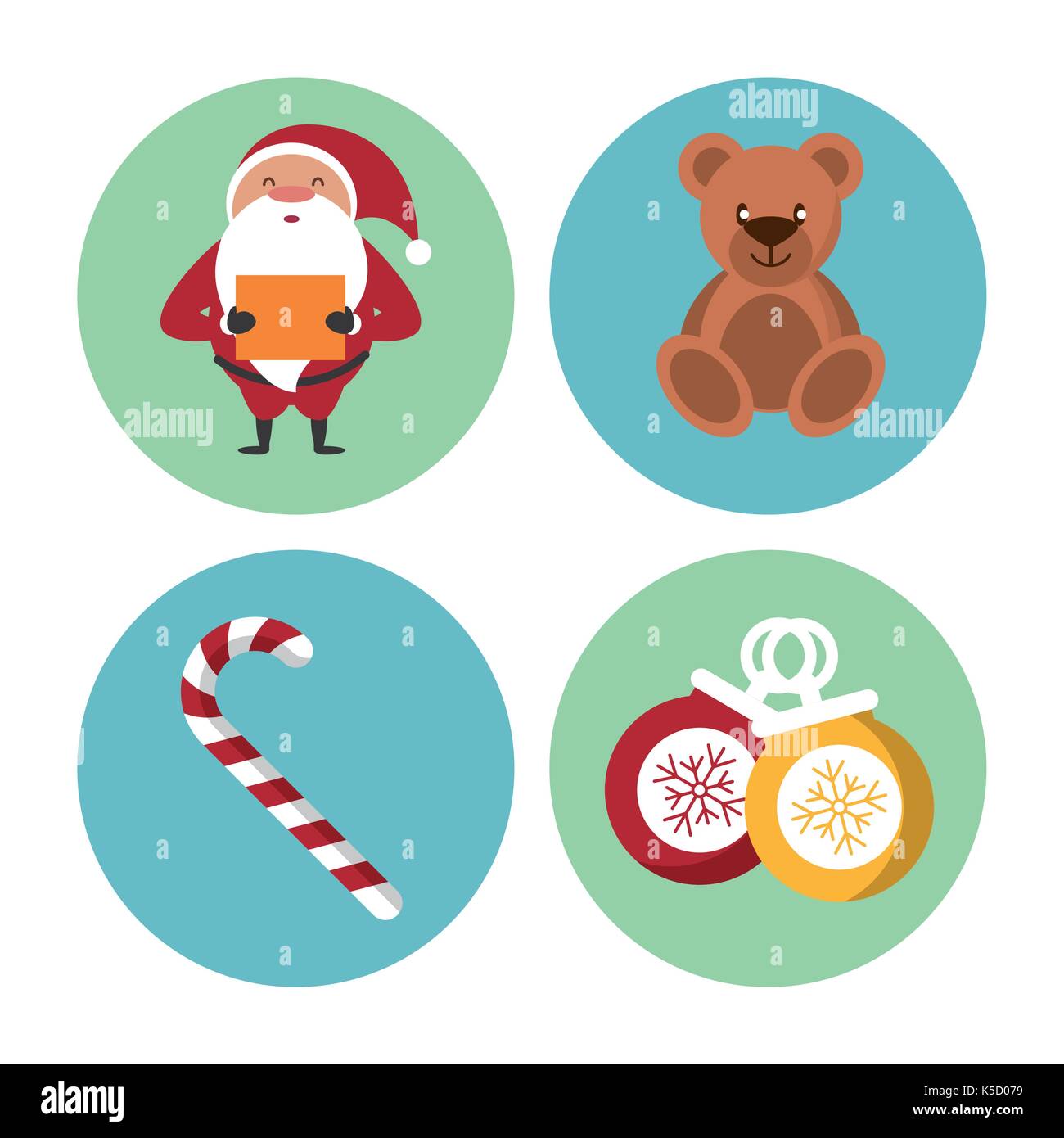 Cute Christmas icons Stock Vector Image & Art - Alamy