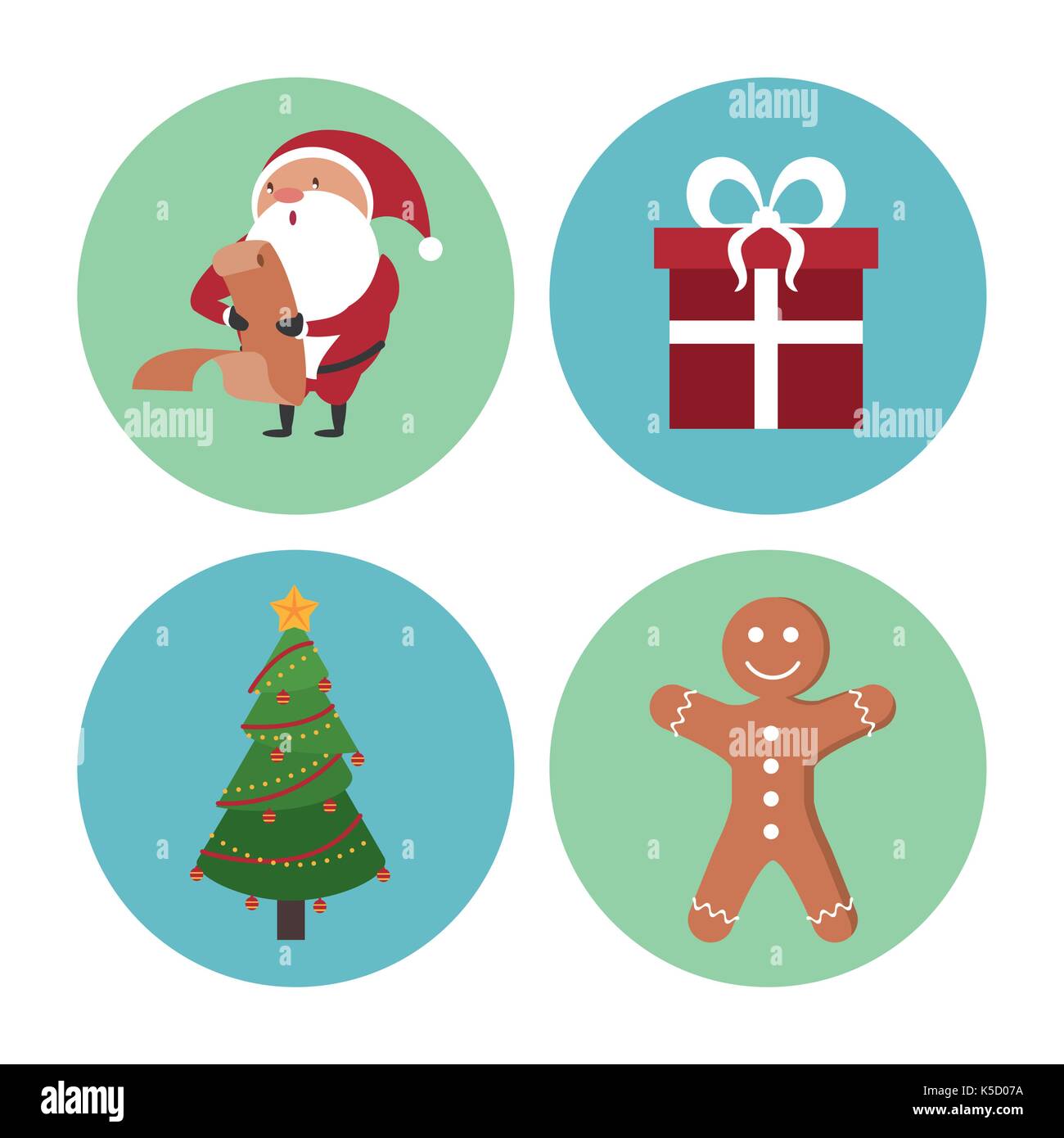 Cute Christmas icons Stock Vector Image & Art - Alamy
