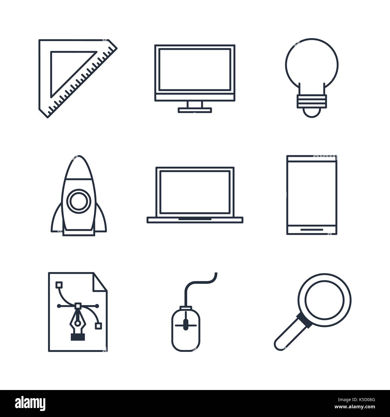 Creative process icons set Stock Vector Image & Art - Alamy