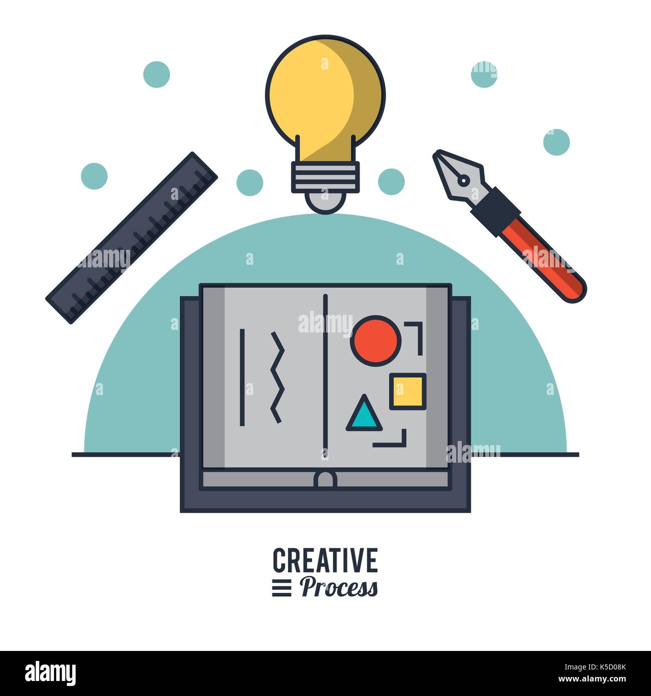 Creative process infographic Stock Vector Image & Art - Alamy