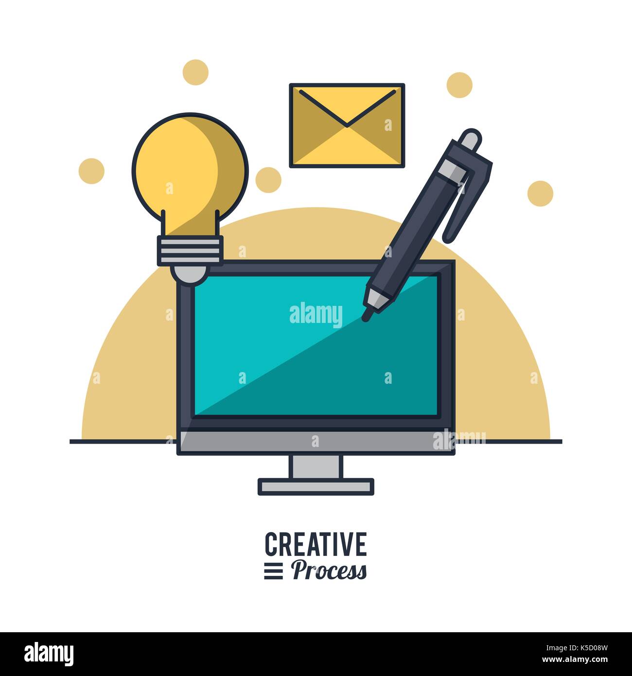 Creative process infographic Stock Vector Image & Art - Alamy