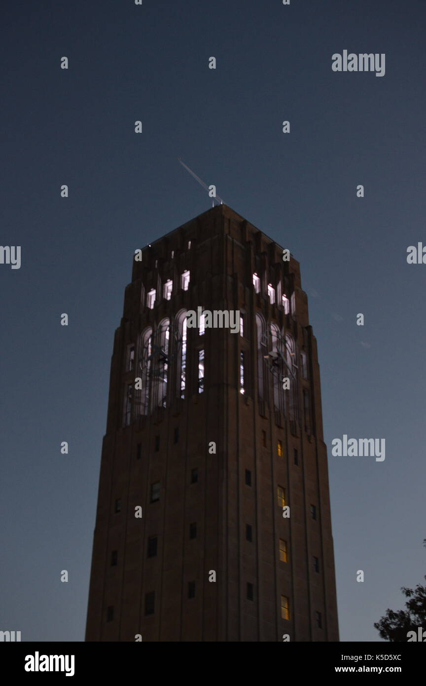Burton Tower at Night Stock Photo - Alamy