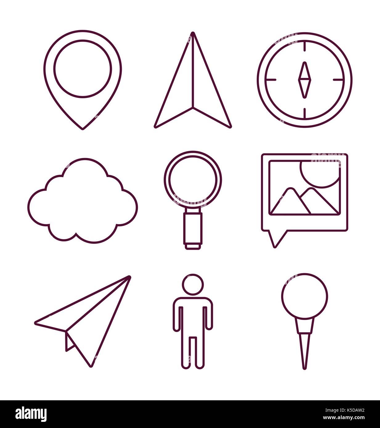 navigation and location design Stock Vector Image & Art - Alamy