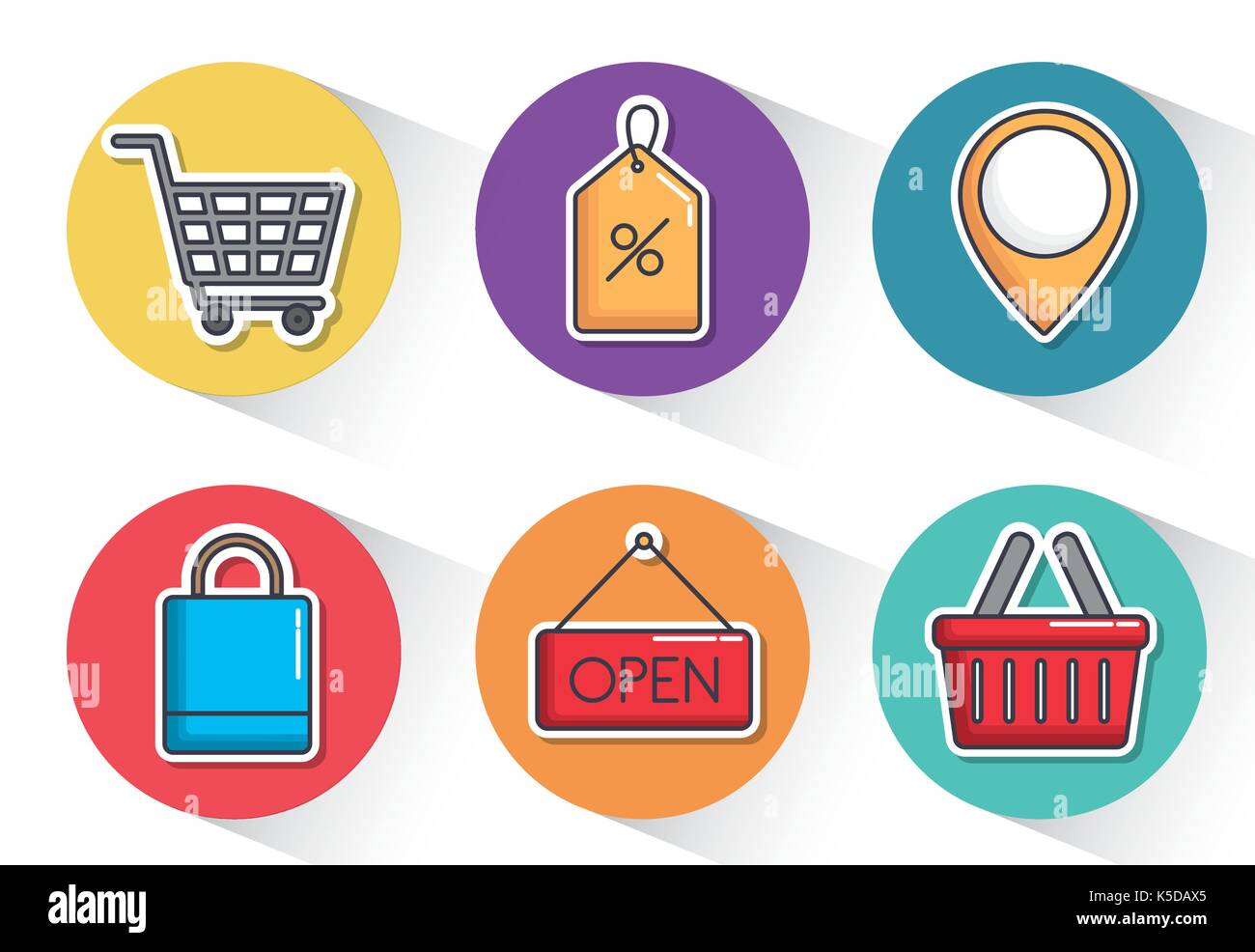 Shopping bag pin retail Cut Out Stock Images & Pictures - Alamy