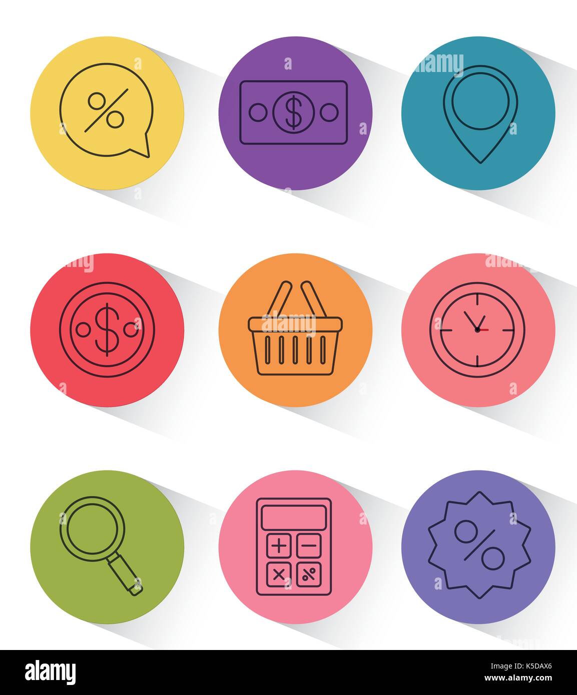 shopping related icons Stock Vector Image & Art - Alamy
