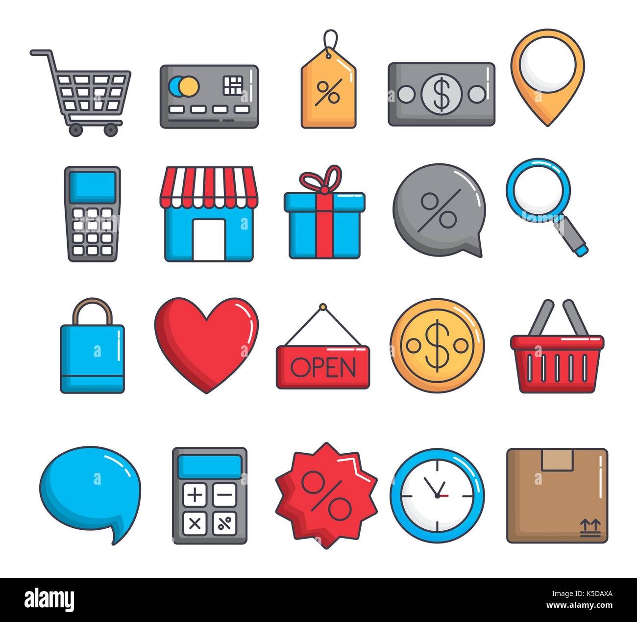 shopping related icons Stock Vector Image & Art - Alamy