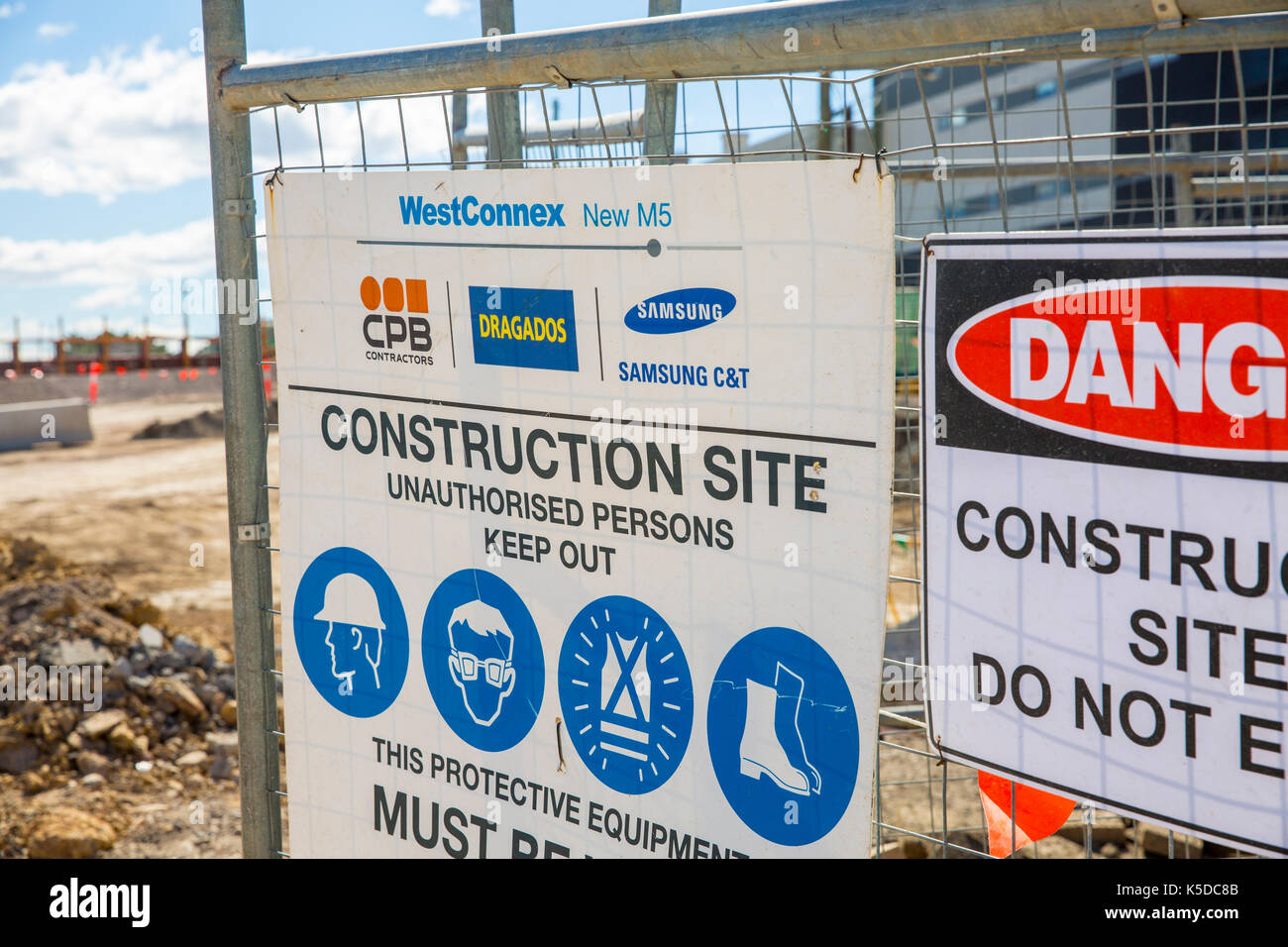 Westconnex new M5 construction site for the motorway and transport ...