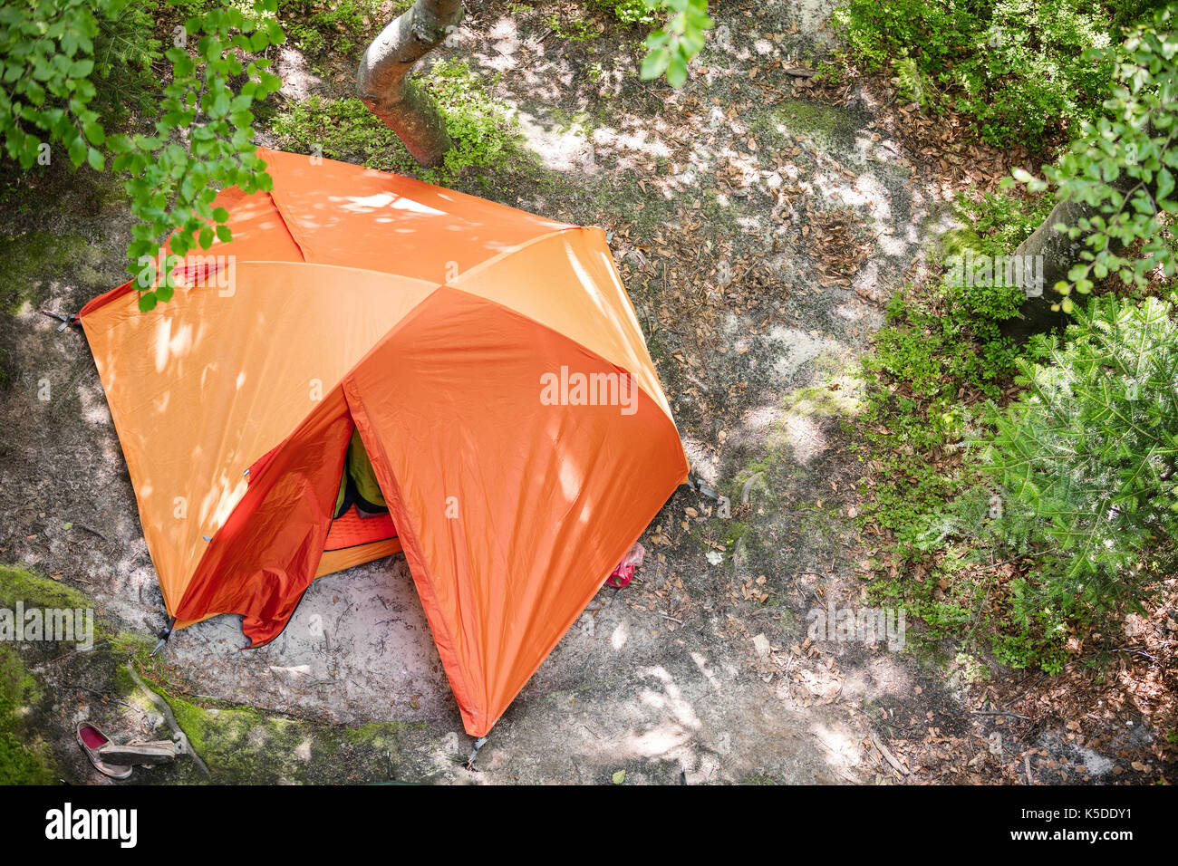 Bright orange tent hi-res stock photography and images - Alamy