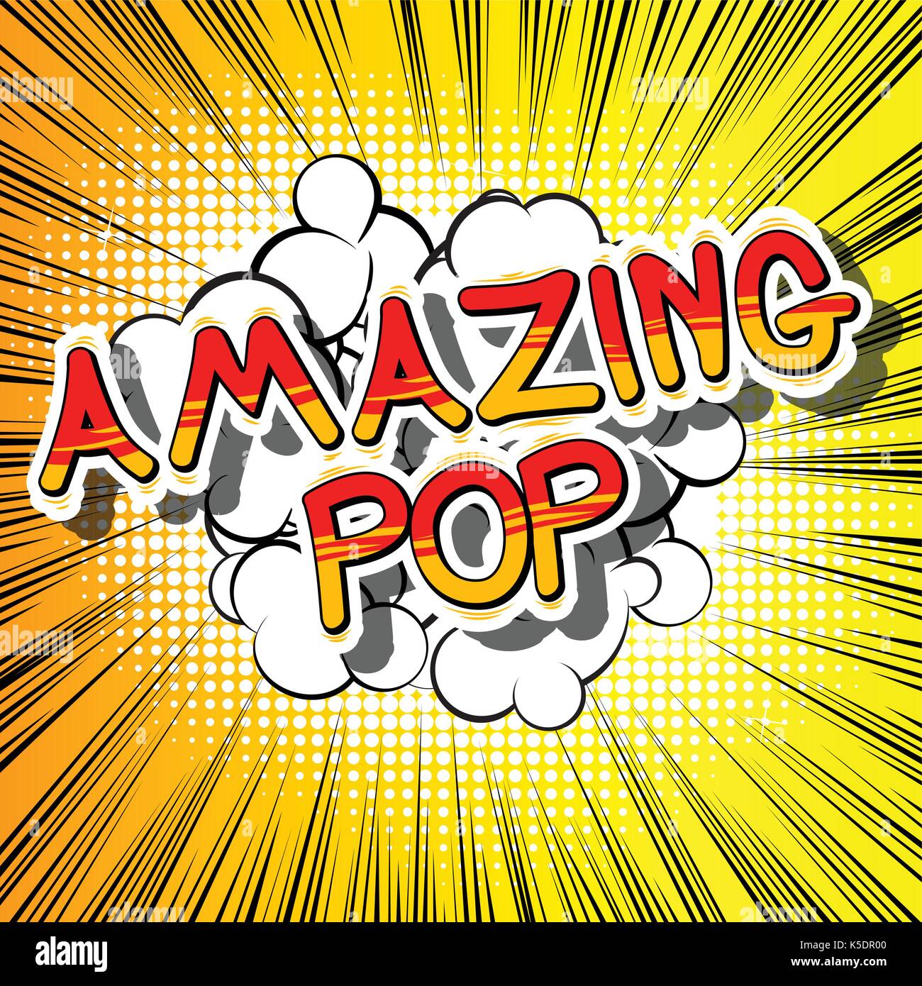 Amazing Pop - Comic book word on abstract background Stock Vector Image ...