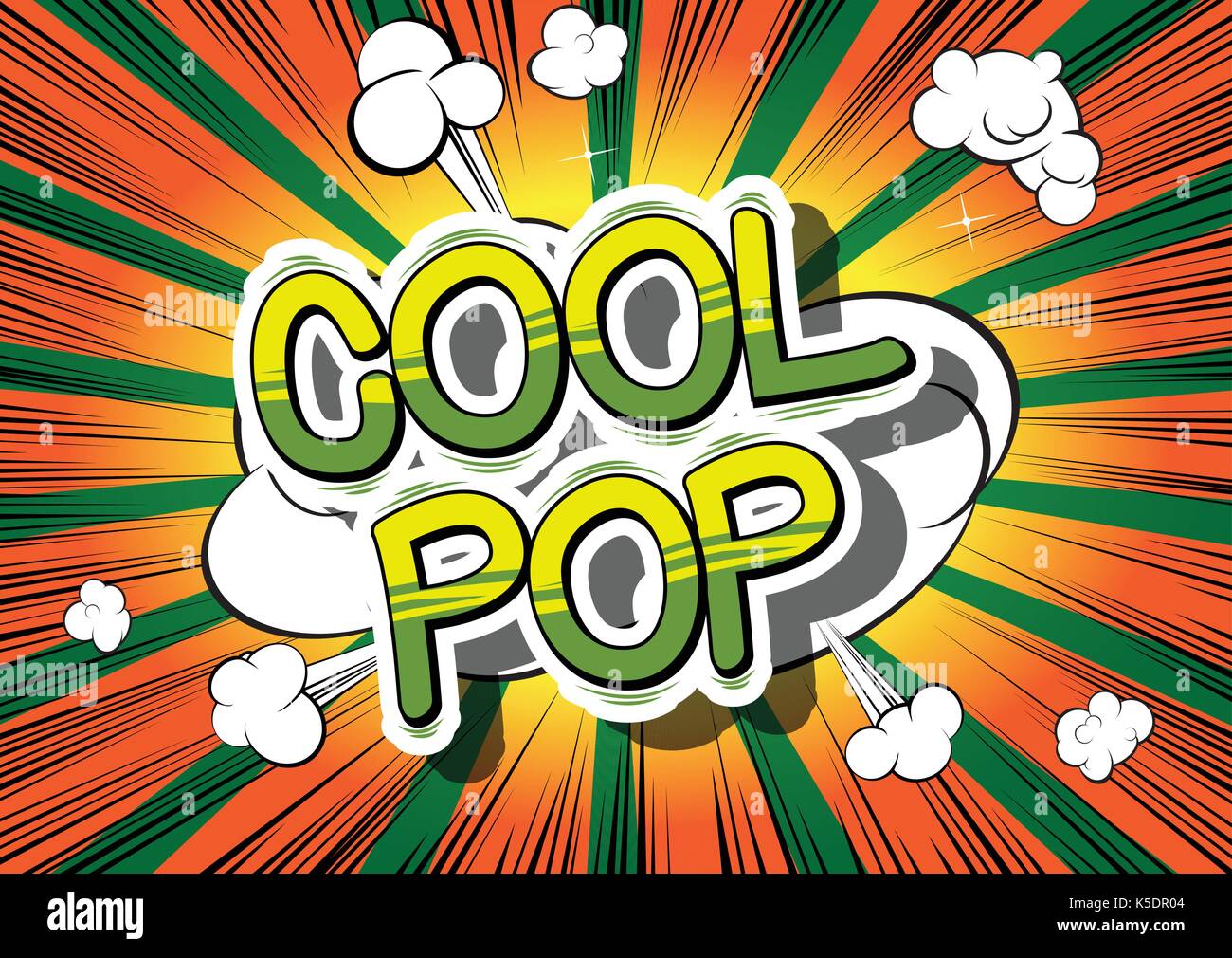 Cool Pop - Comic book word on abstract background Stock Vector Image ...