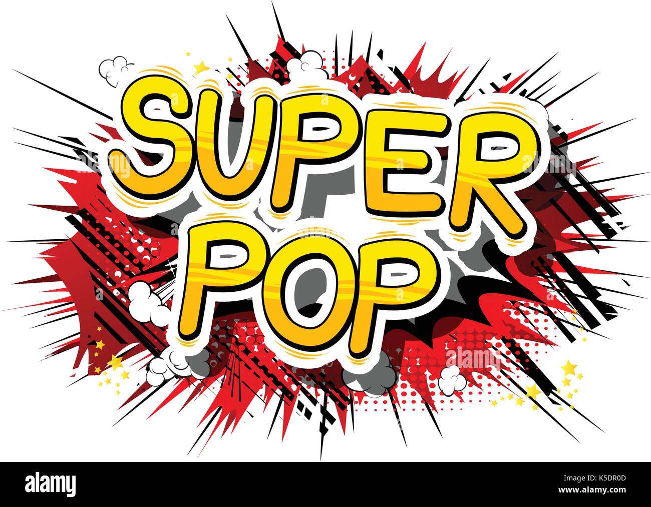 Super Pop - Comic book word on abstract background Stock Vector Image ...
