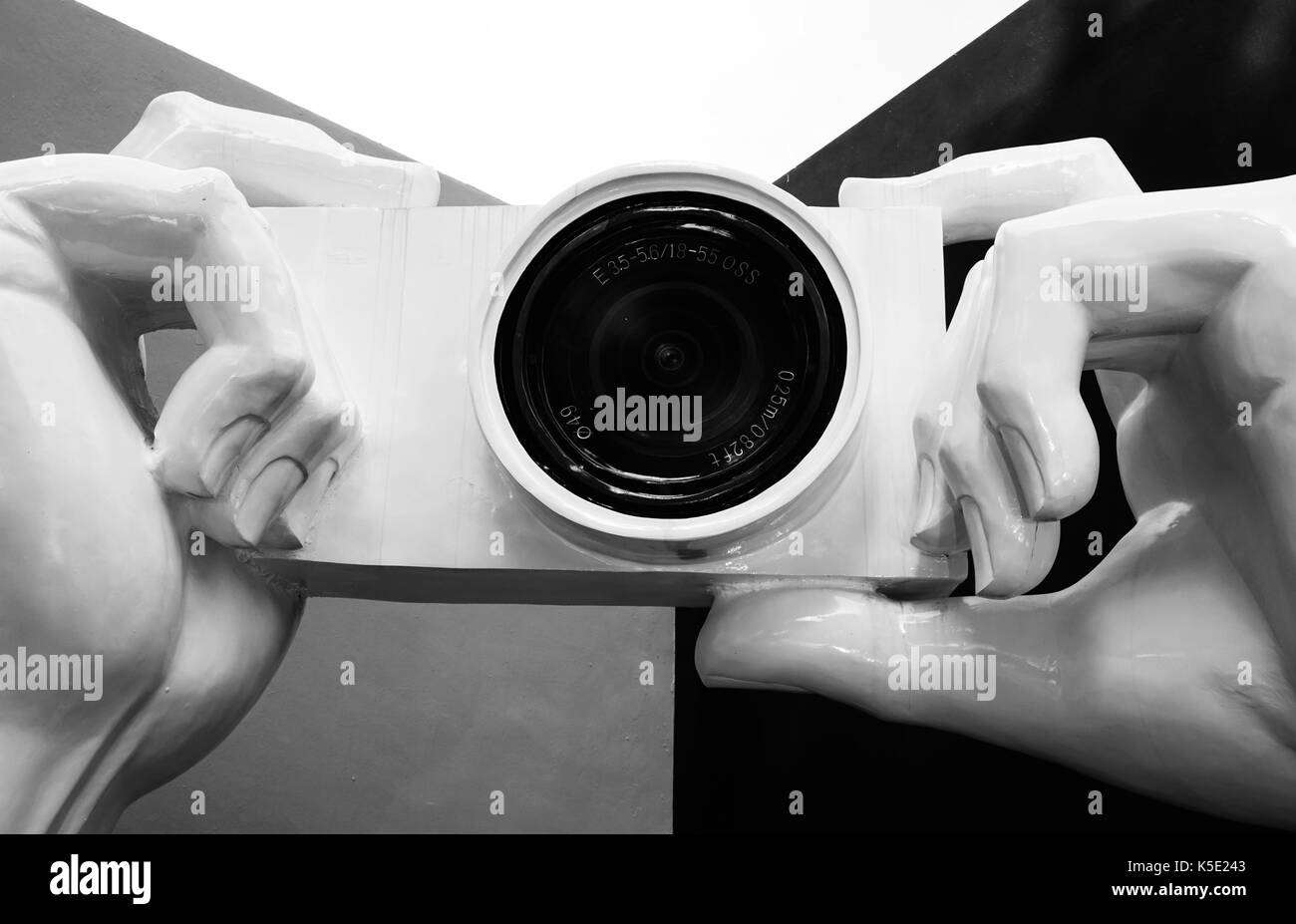 Camera and Hands Stock Photo - Alamy