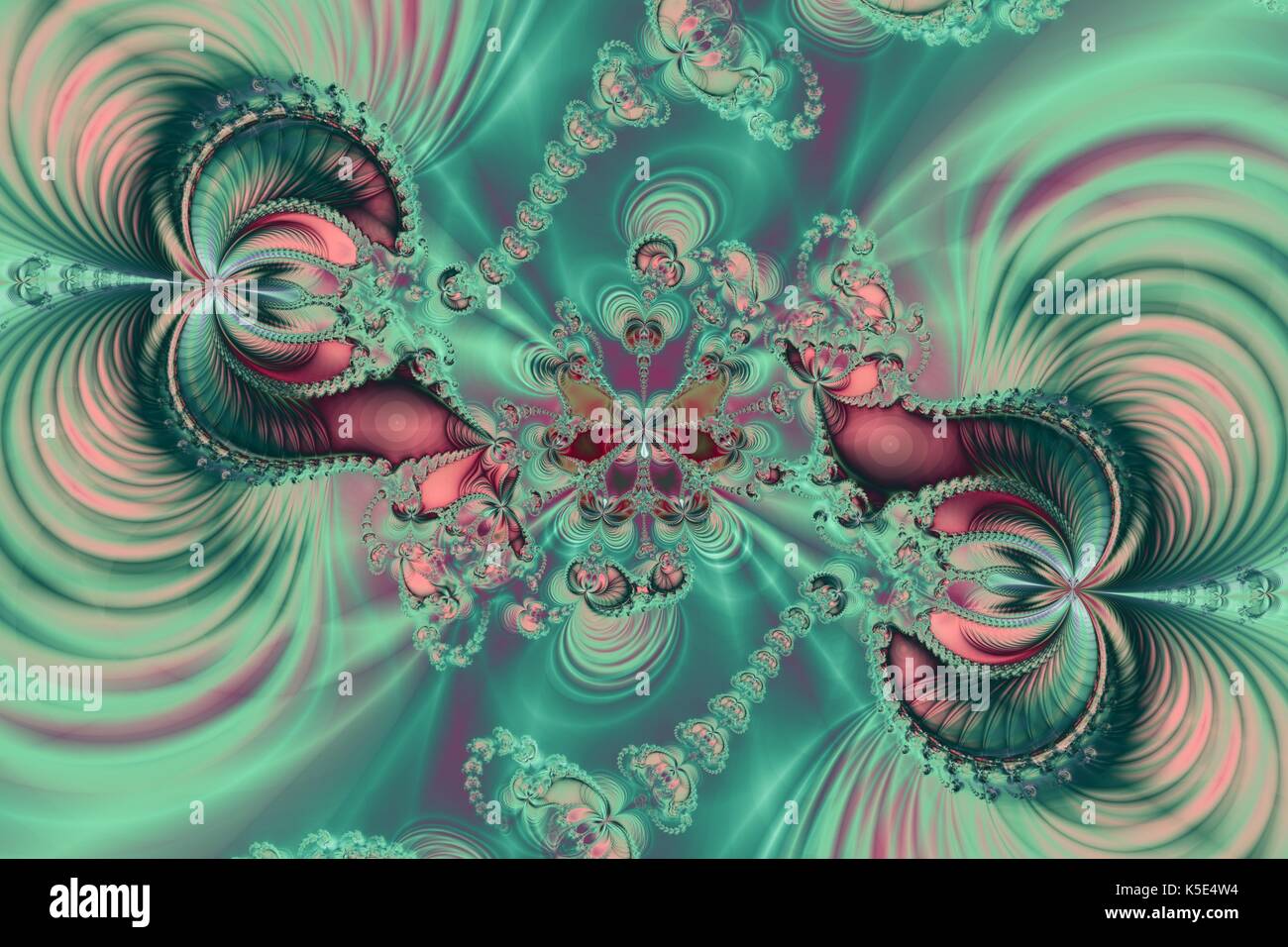 Illustration of a beautiful colored drawing of fractal structures Stock ...