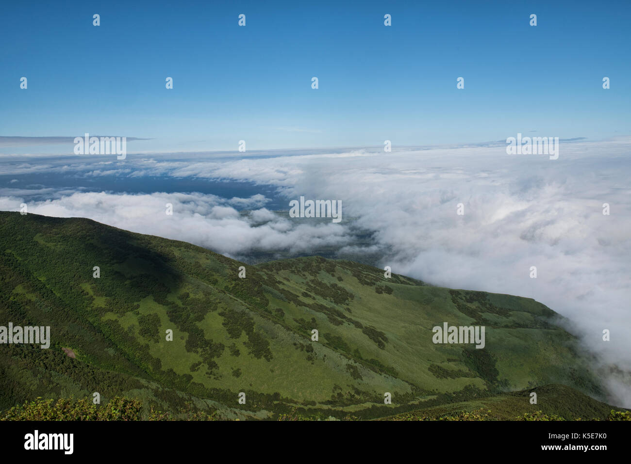 Above the clouds on Mount Rishiri, Rishiri Island, Hokkaido, Japan ...