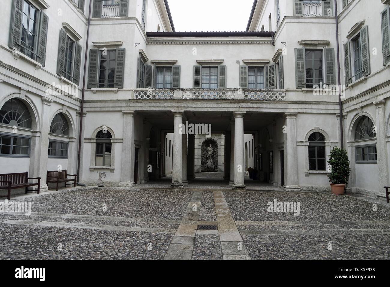 architecture in the italian alp town trentino Stock Photo - Alamy