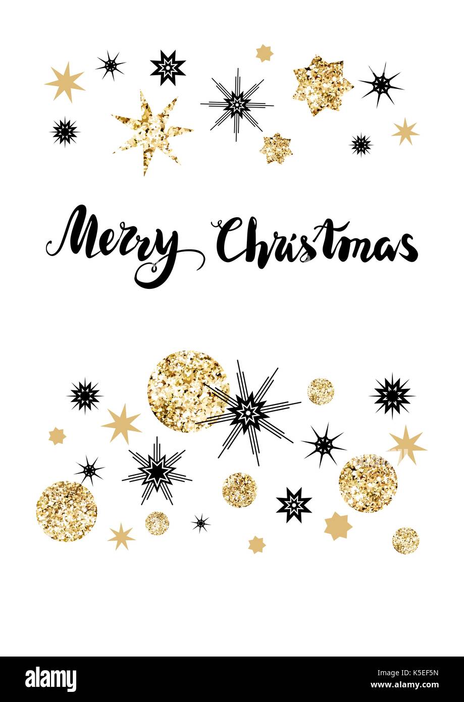 Golden christmas card Cut Out Stock Images & Pictures - Alamy