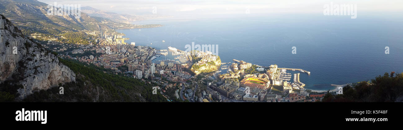 Beautiful Panoramic View of the Principality of Monaco and the ...