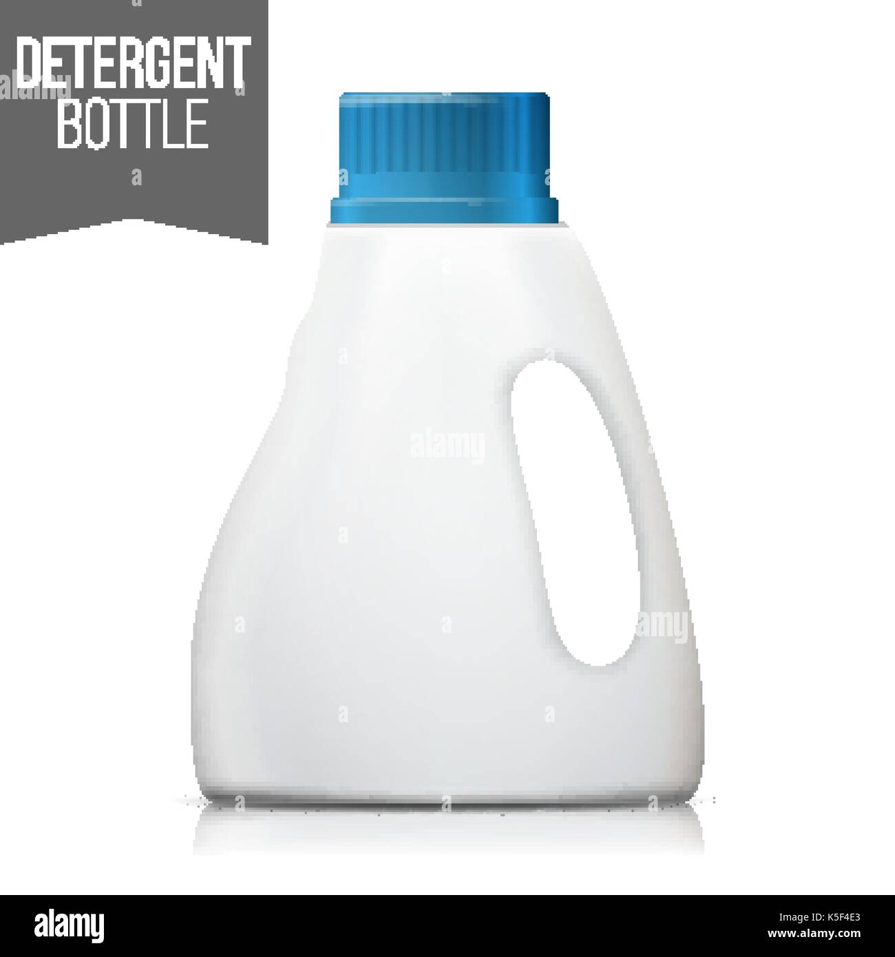 Detergent Bottle Vector. Plastic Detergent Container Isolated On White ...
