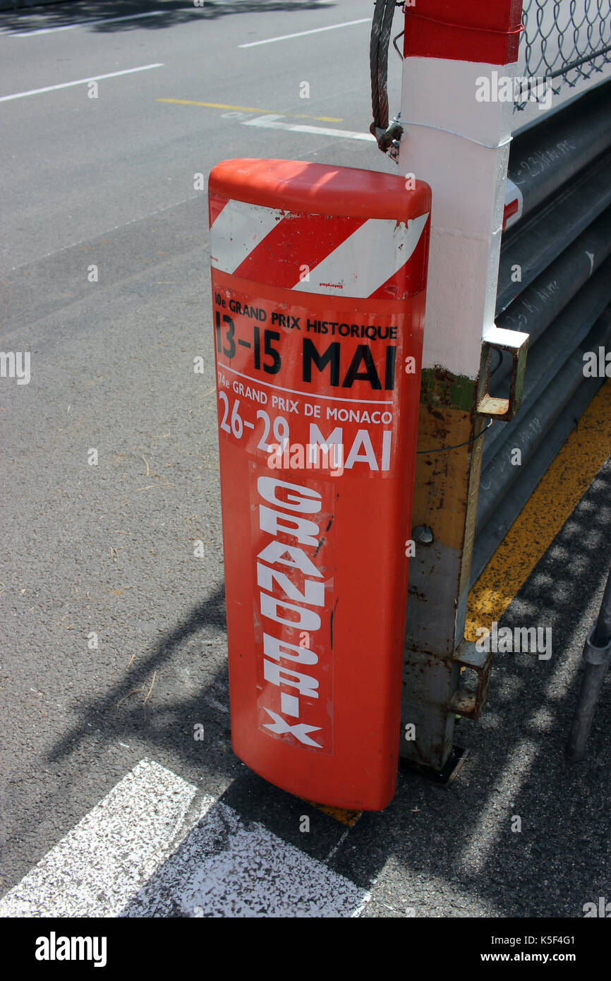 Monte-Carlo, Monaco - April 28, 2016: Red and White Monaco Grand Prix ...