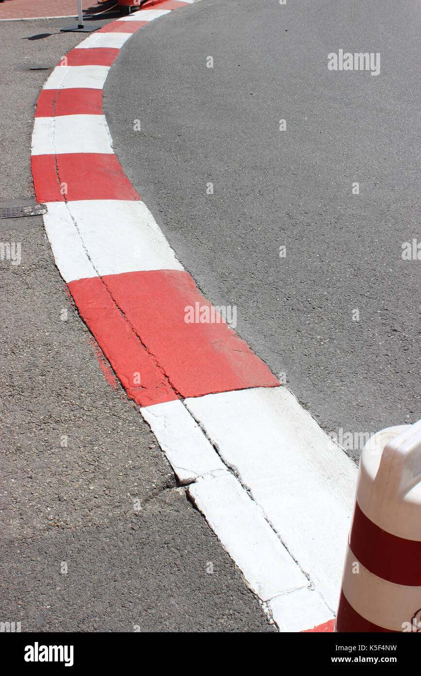 Texture of Motor Race Asphalt and Curb on Monaco Montecarlo Grand Prix ...
