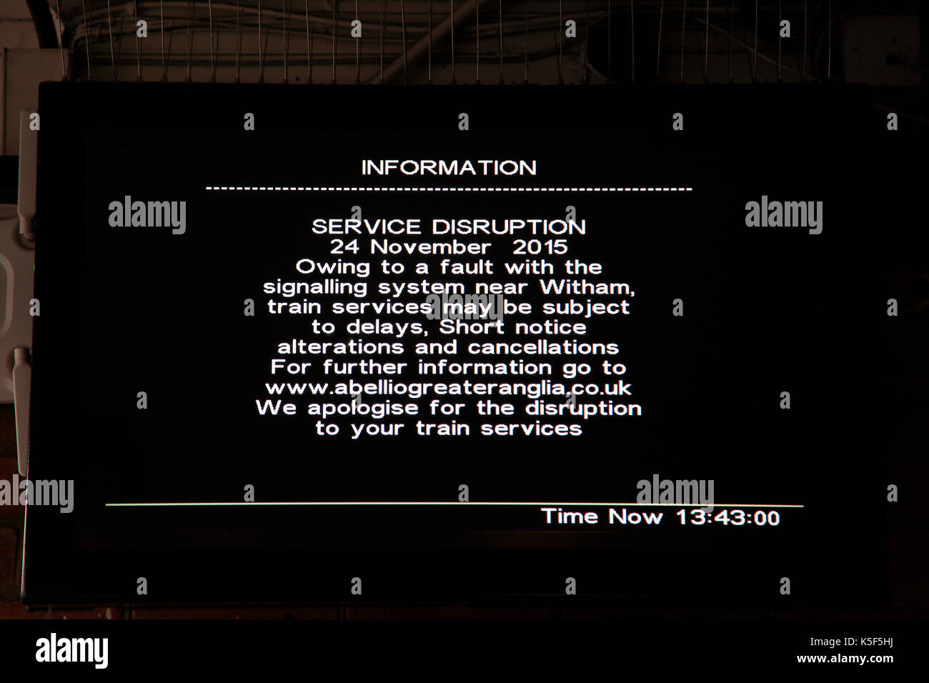 Delayed train sign hi-res stock photography and images - Alamy