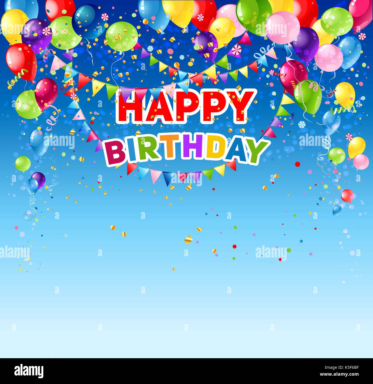 Blue balloon blue background Stock Vector Images - Alamy