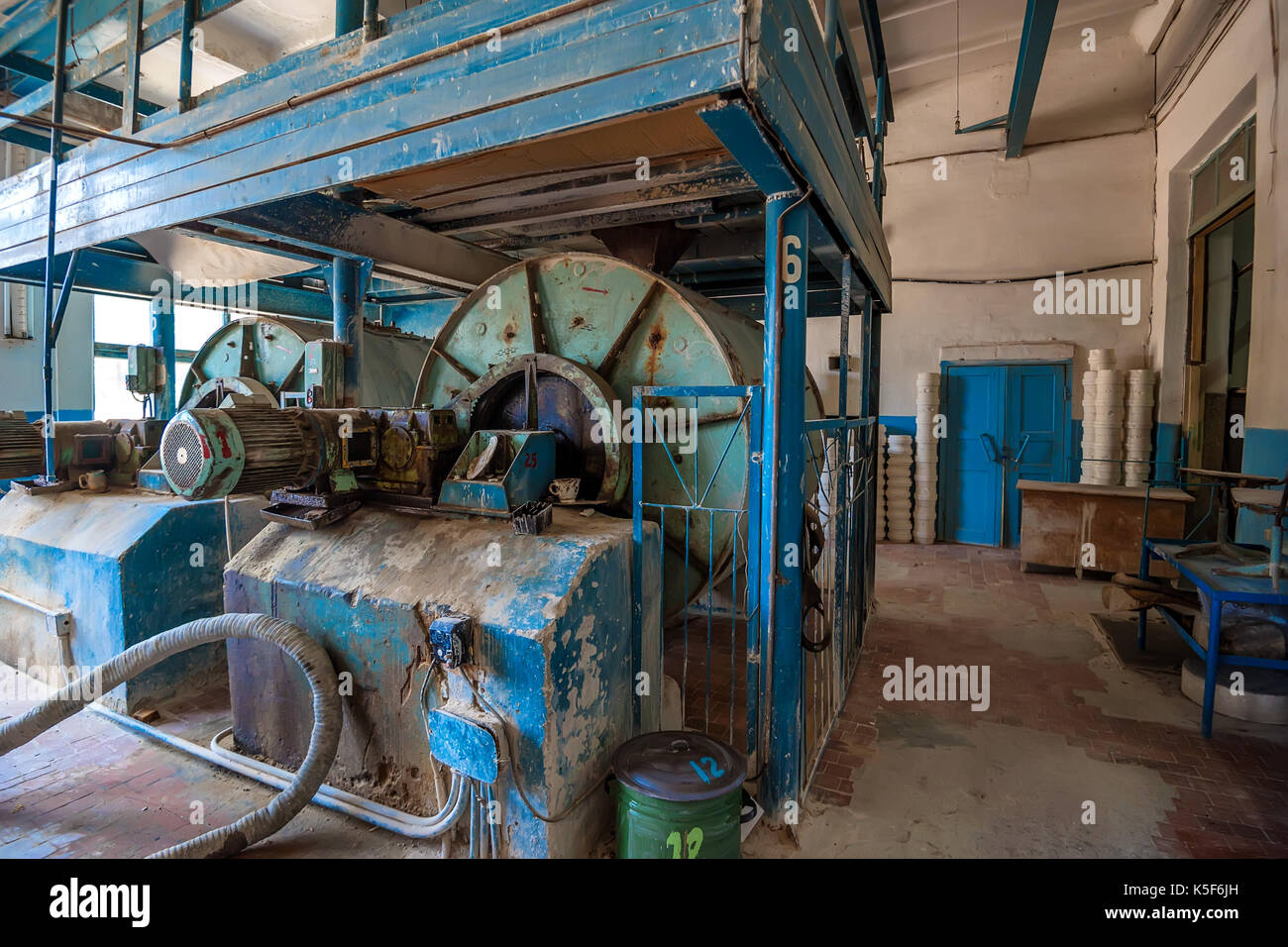 Old earthenware factory devices Stock Photo - Alamy