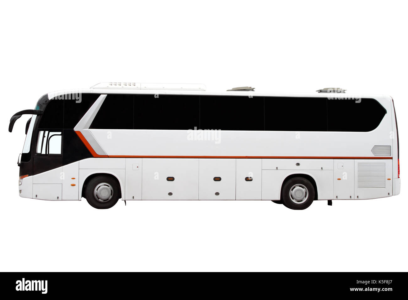 Modern tourist bus isolated on white background Stock Photo - Alamy