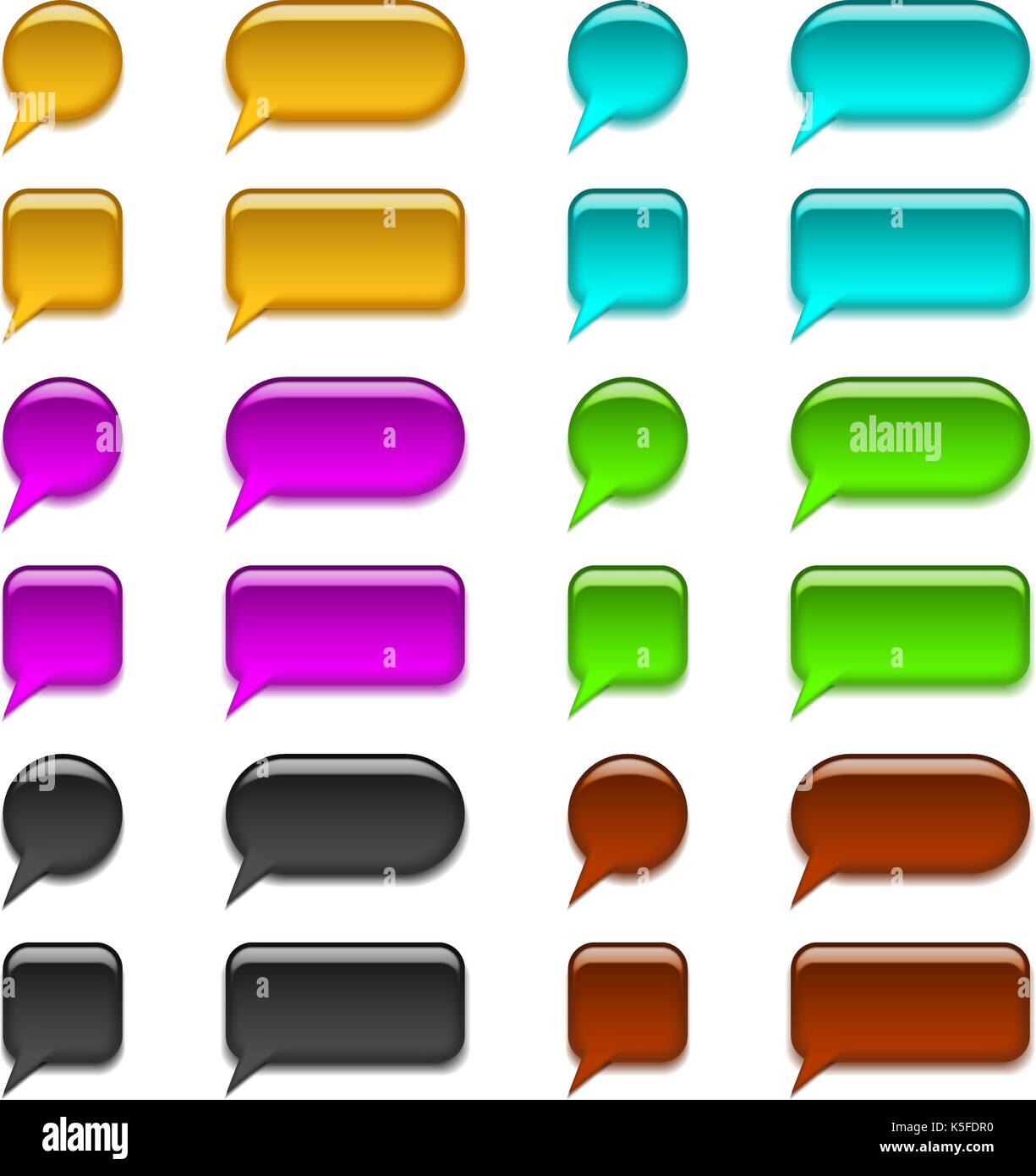 Glass buttons, set Stock Vector Image & Art - Alamy