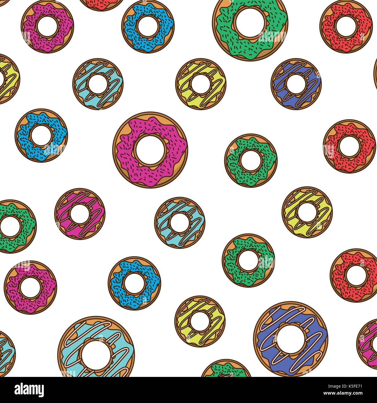 Donut in white frosting Stock Vector Images - Alamy