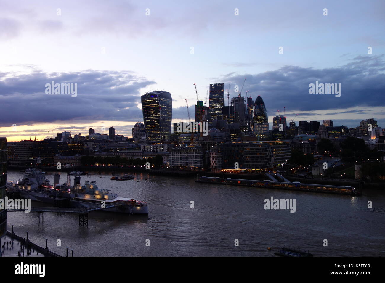 London City Skyline at Dusk, London, UK Stock Photo - Alamy