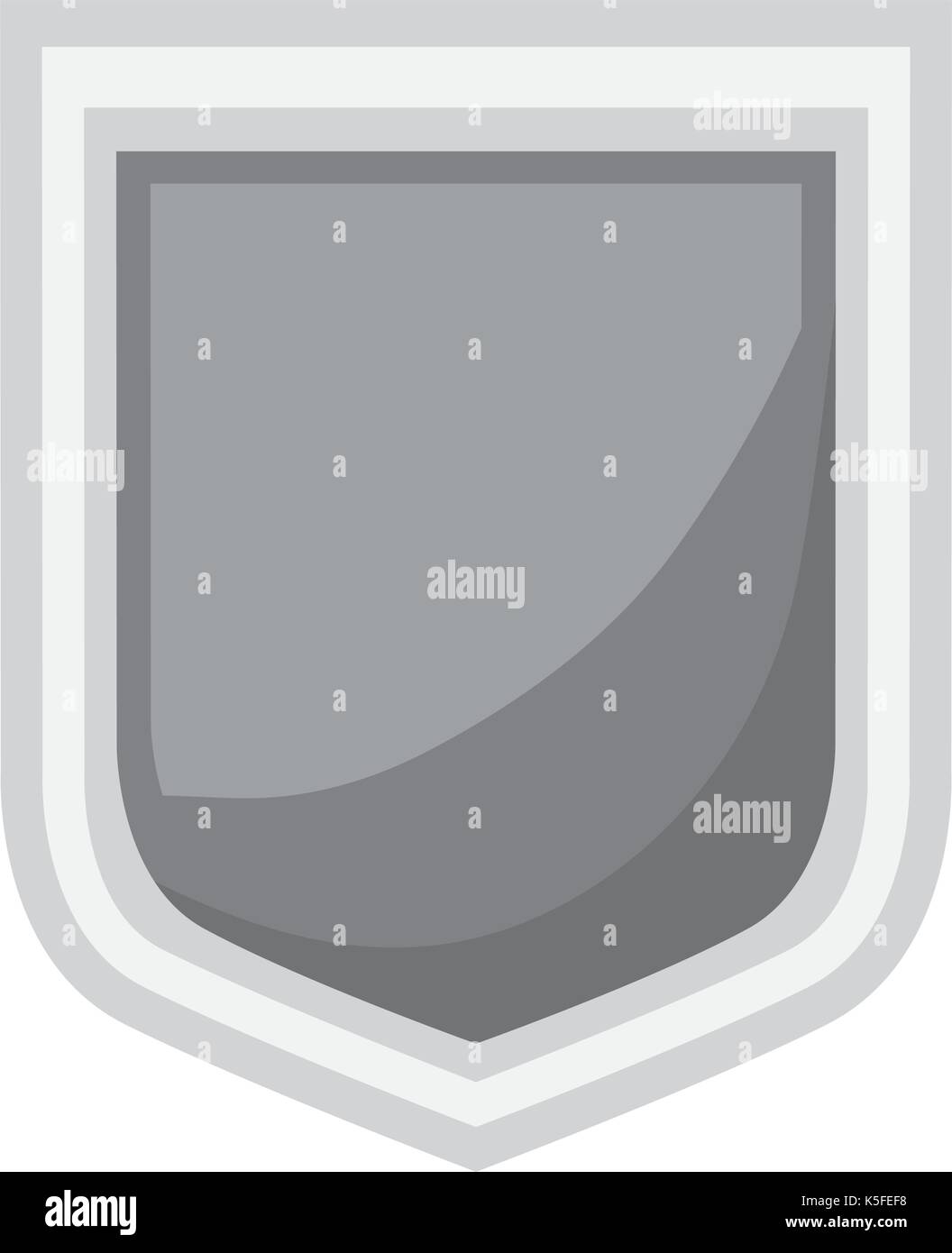 shield icon silhouette in gray color and shading Stock Vector Image ...
