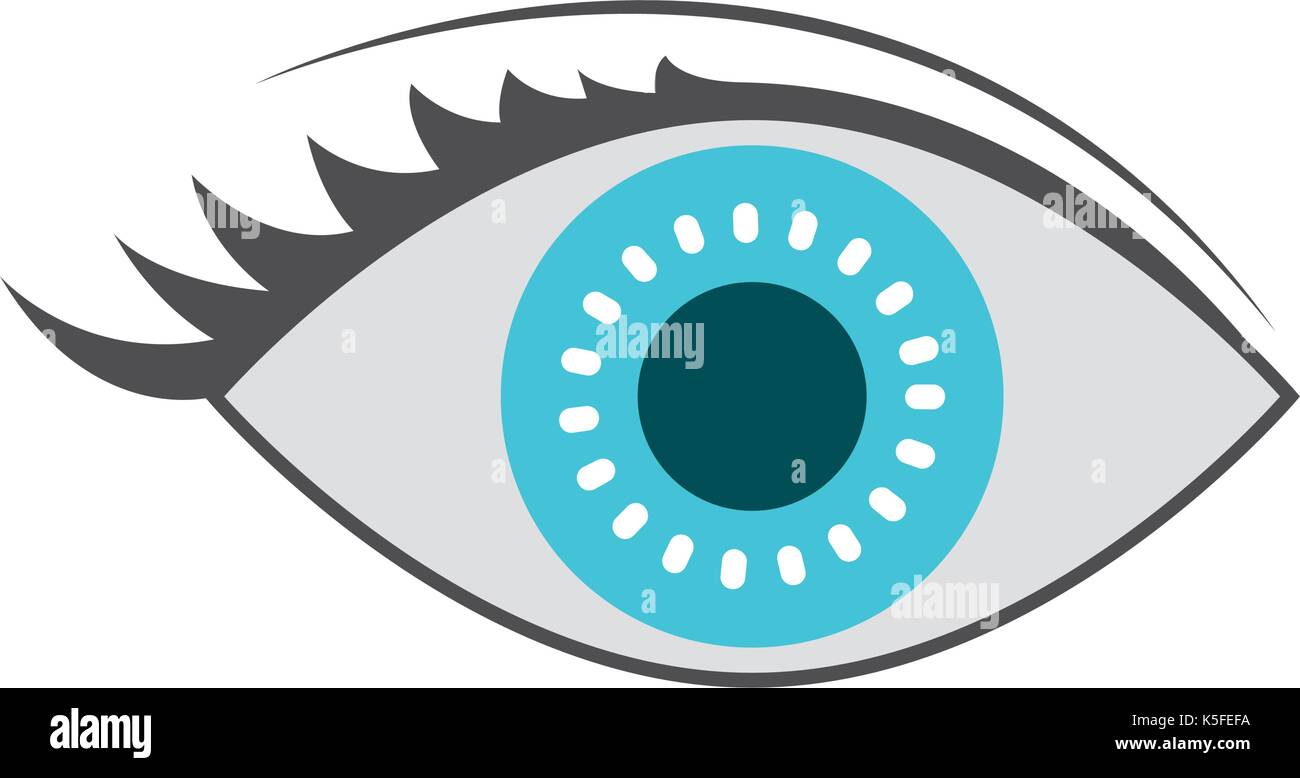 eye icon with iris in blue color Stock Vector Image & Art - Alamy