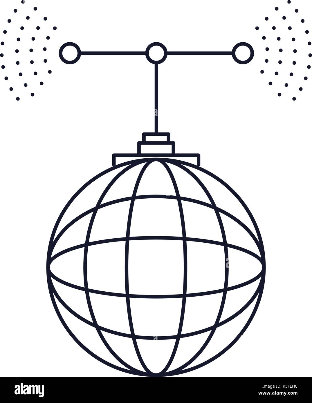 global grid map with antenna monochrome silhouette on white background ...
