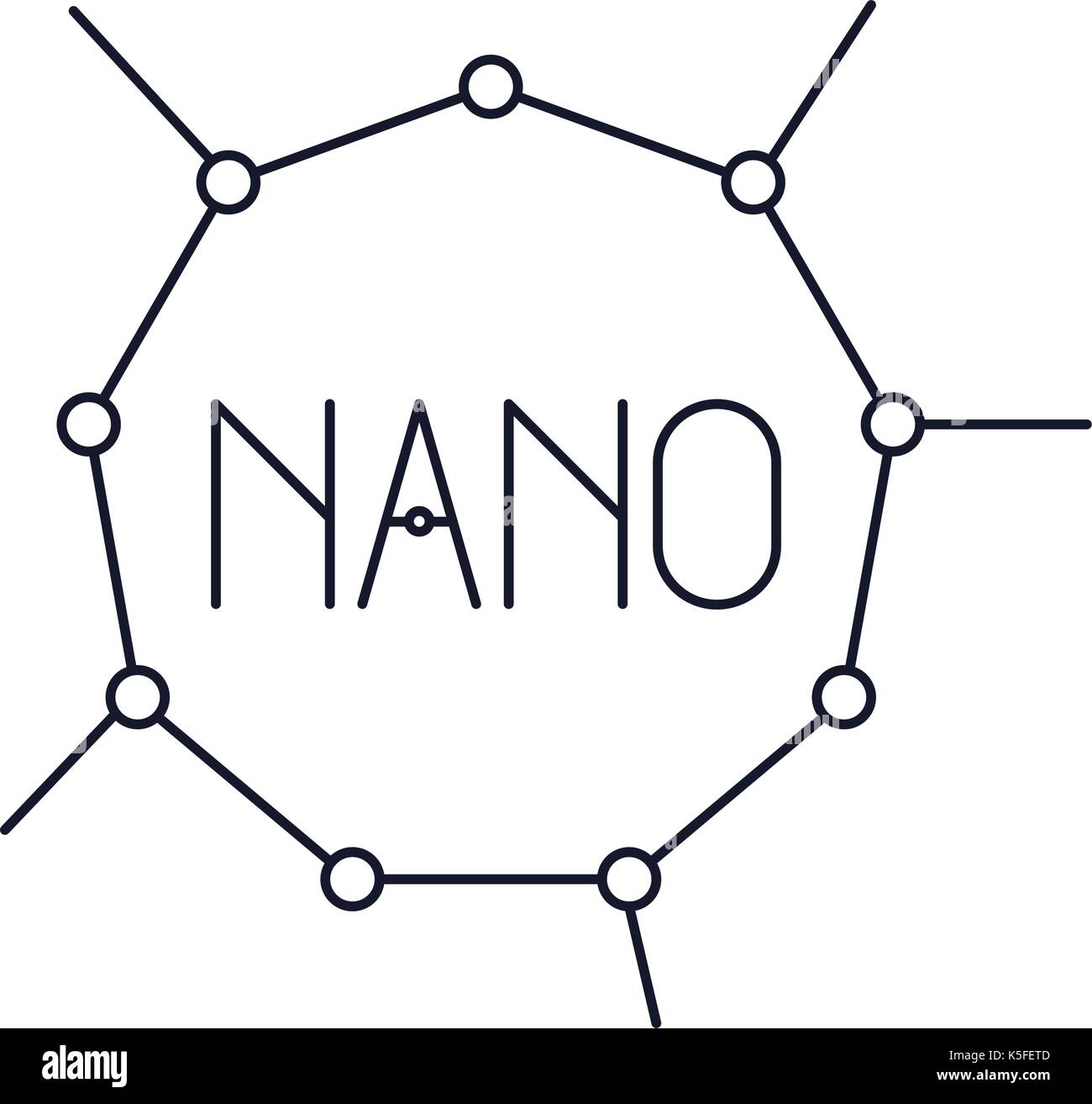 nano molecular structure monochrome silhouette Stock Vector Image & Art ...