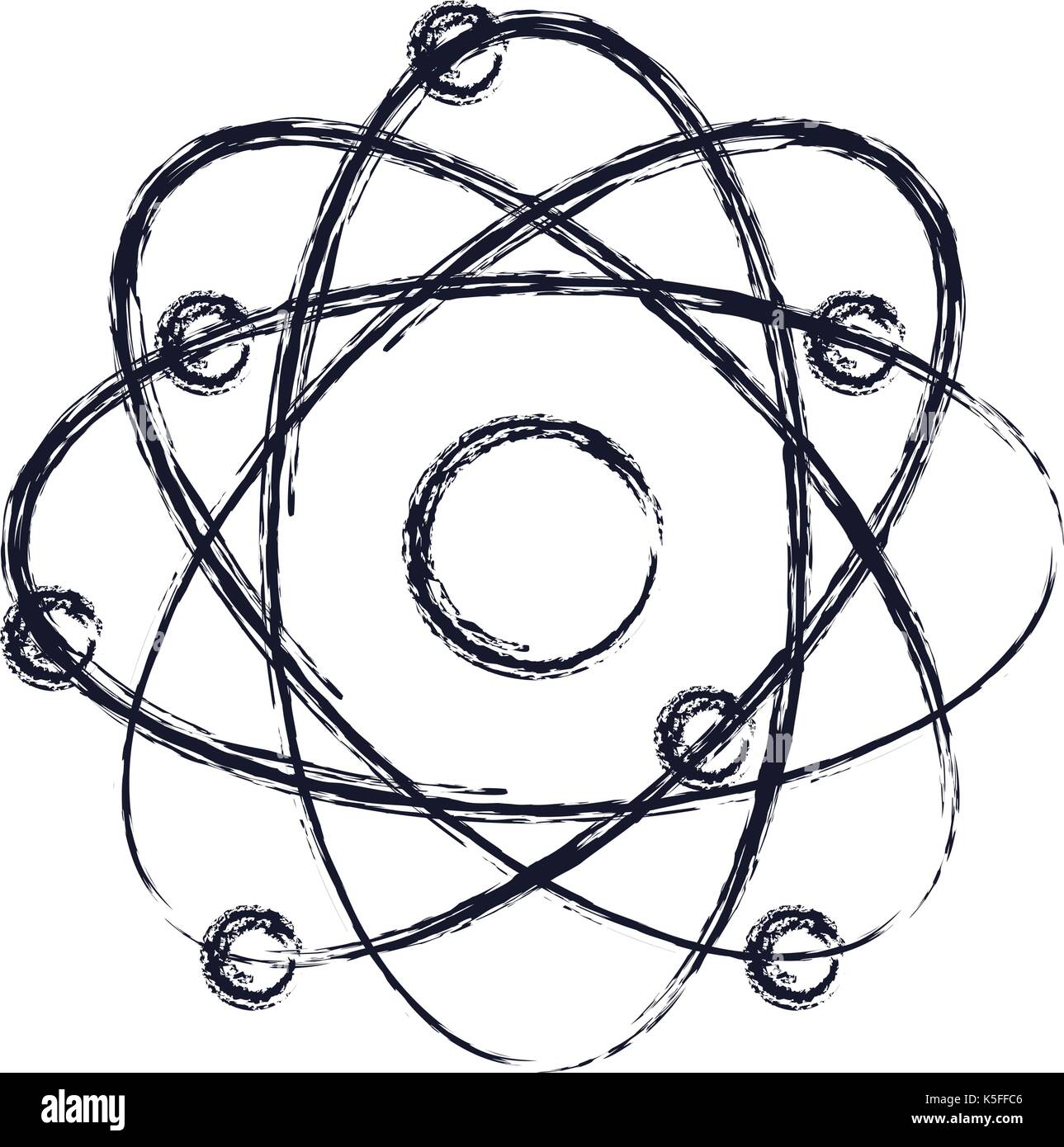 atom icon in monochrome blurred silhouette Stock Vector Image & Art - Alamy