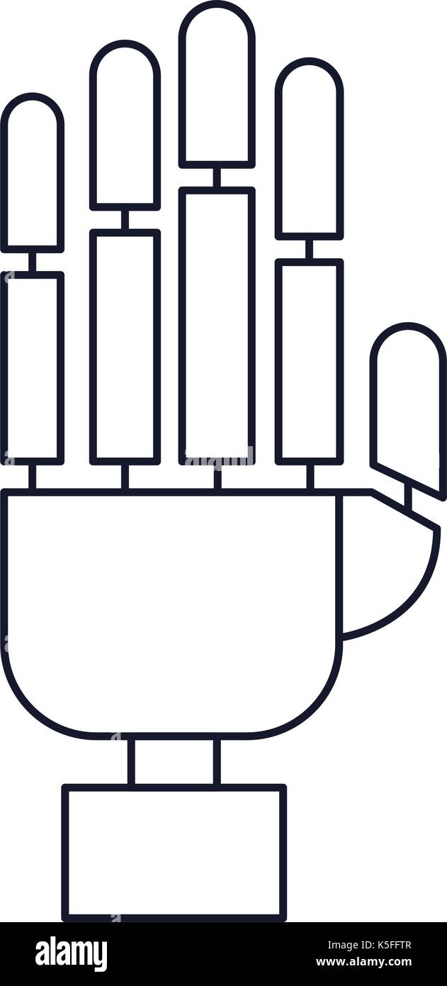 Robot hand palm icon Stock Vector Images - Alamy